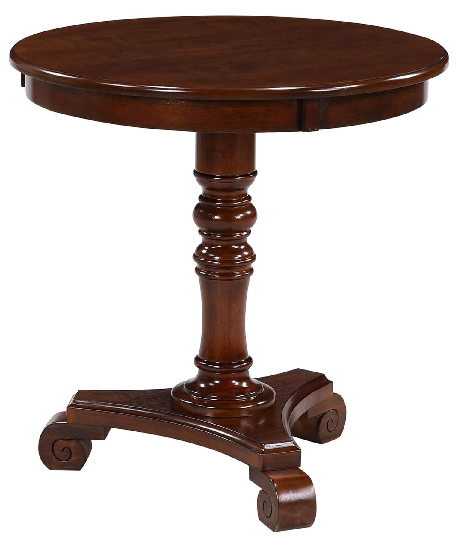 Talbot Spindle 25.5" Traditional Sculpted Turned Solid Wood End, Round ...