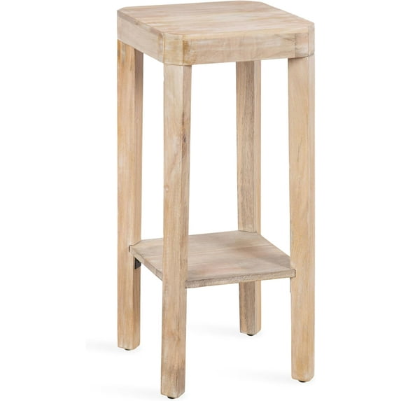 Talcott Modern Square Wood Drink Table 12 x 12 x 28 Light Natural ...