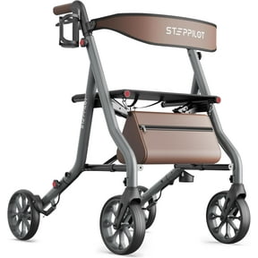 Planetwalk Lightweight 3 Wheel Rollator for Adults, Foldable, 8'' Wheel ...