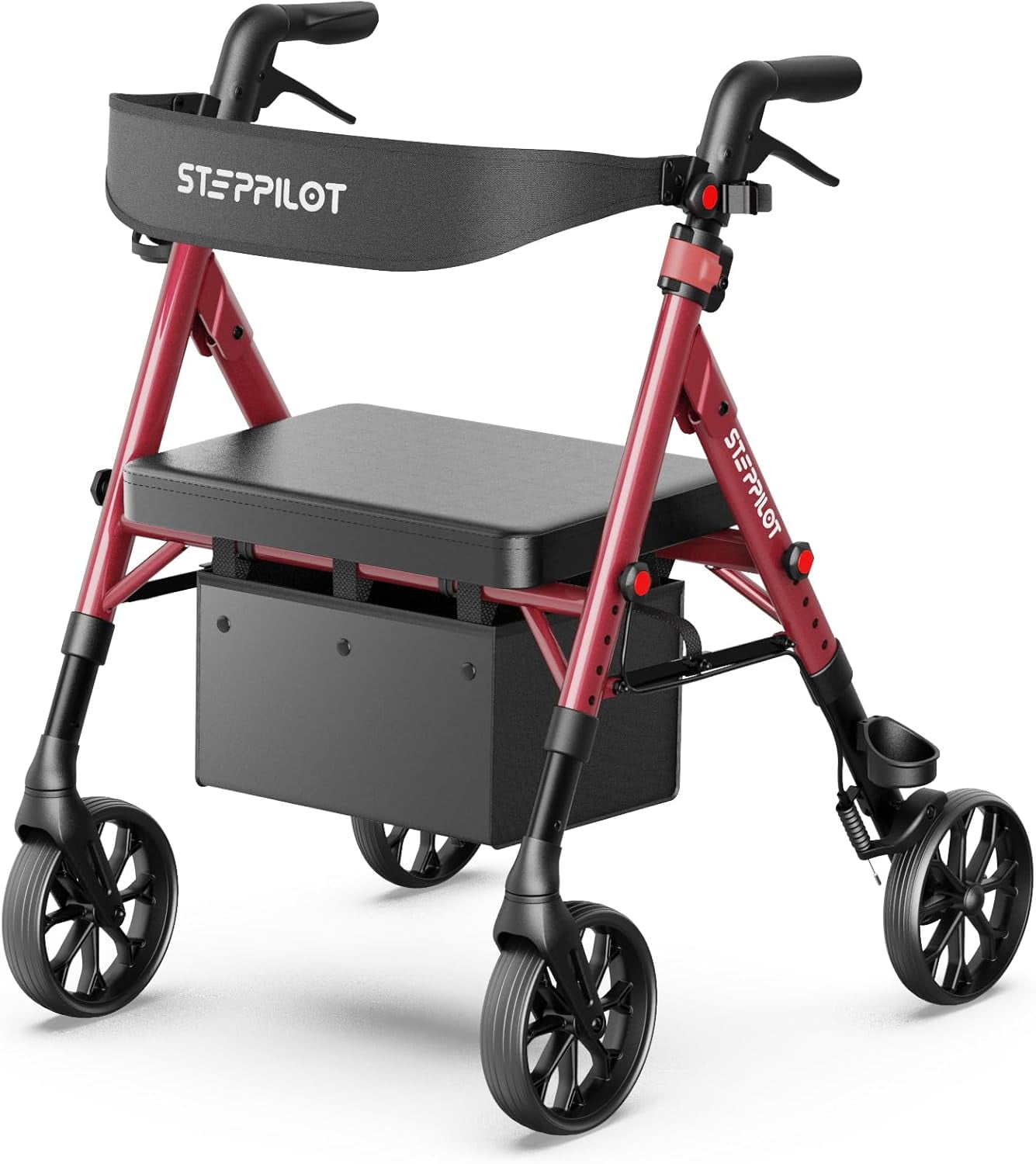 The Tale Maker Portable 4-Wheel Rolling Walker for Seniors, Rollator ...