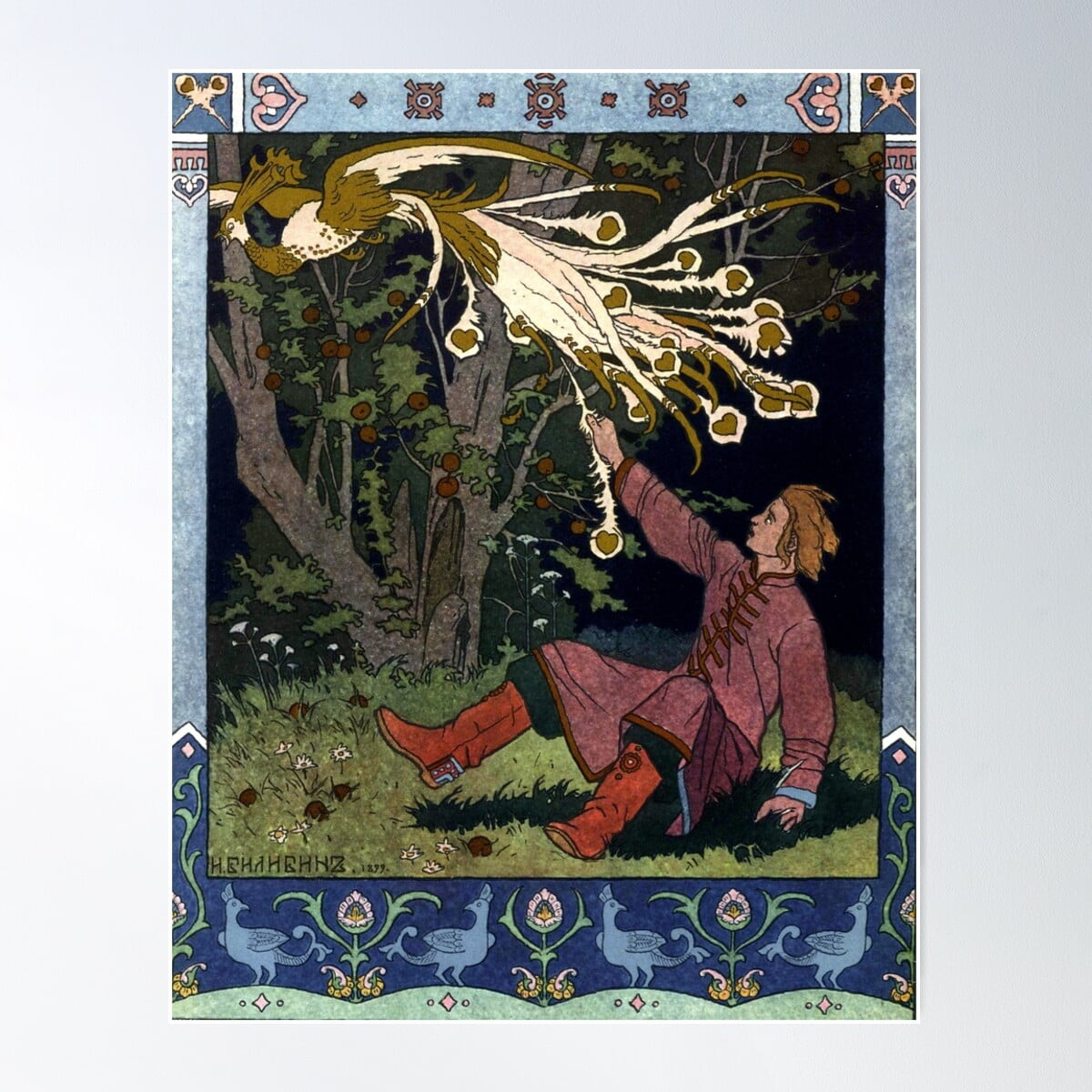 The Tale Of Prince Ivan, The Firebird And The Grey Wolf - Ivan Bilibin ...