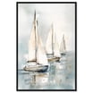 Vogue Moment Canvas Print Coastal Wall Decor by Art Remedy, Gold Frame ...