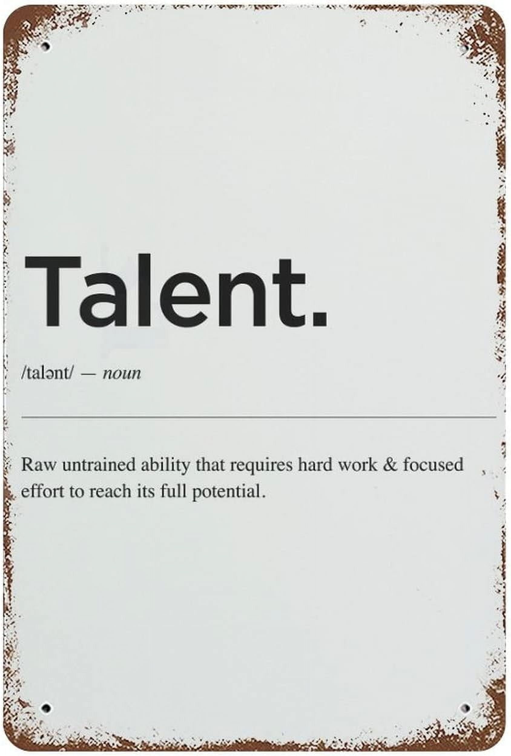Talent Definition Office Wall Art Home Office Prints Motivational ...