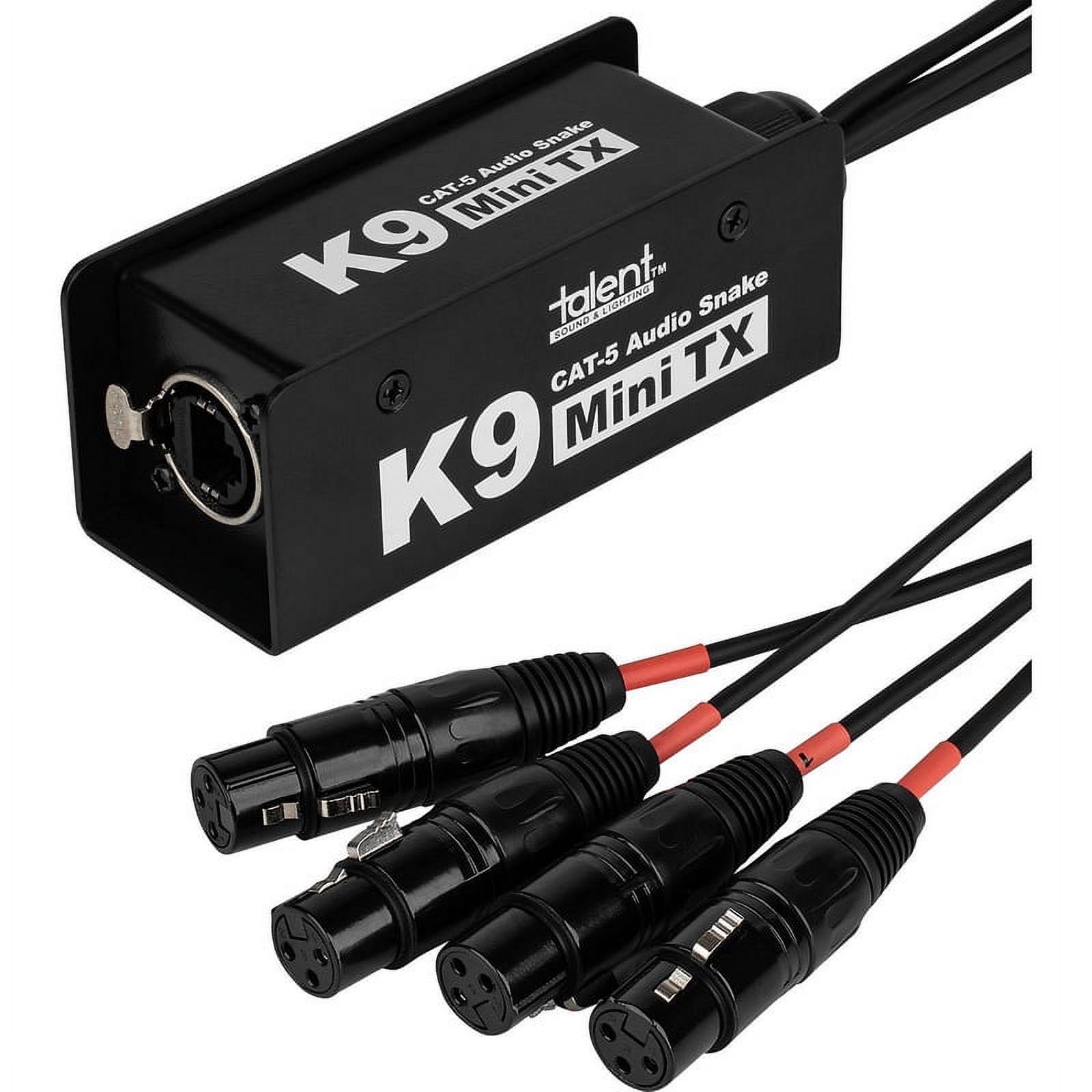 Talent K9-Mini TX Cat5 XLR Audio/AES Extender - Walmart.com