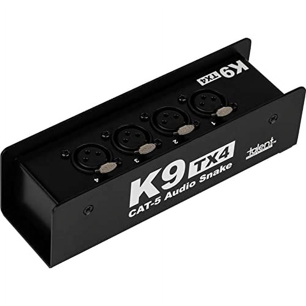 Talent K9-TX4 4 Channel Cat5 XLR Audio Snake Box - Walmart.com