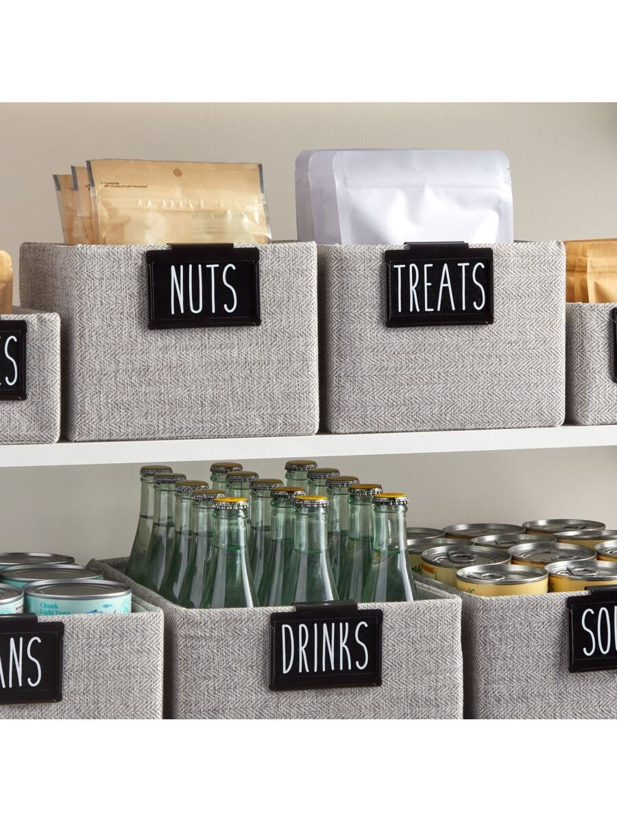 Talented Kitchen 8 Pack Metal Basket Labels Clip On Holders with 40 ...