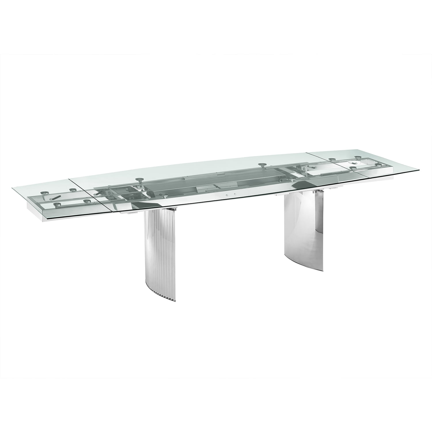 Talenti Casa ALLEGRA motorized dining table in clear glass with ...