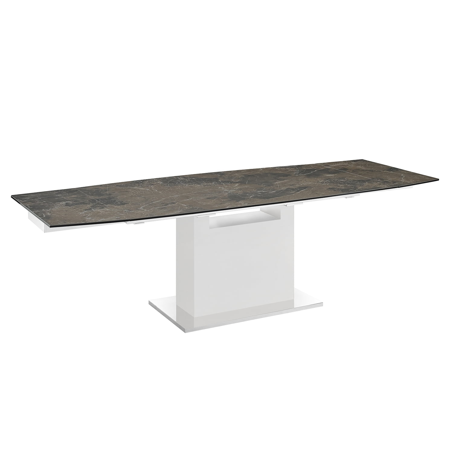 Talenti Casa OLIVIA motorized dining table in brown marbled porcelain ...