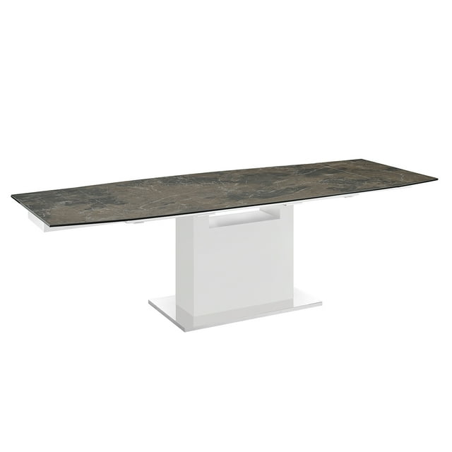 Talenti Casa OLIVIA motorized dining table in brown marbled porcelain ...
