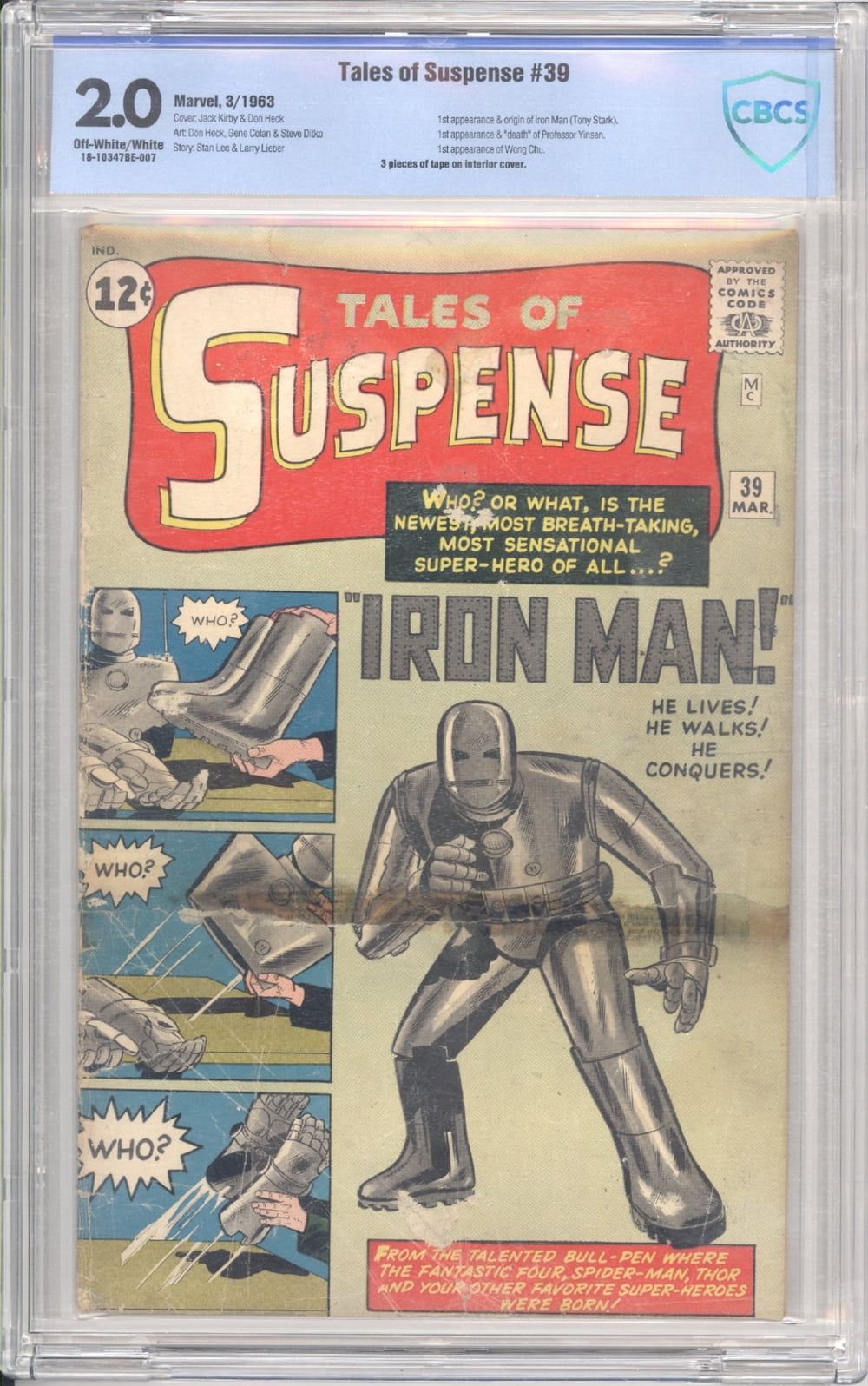 Tales of Suspense #39 - CBCS 2 Comic Book - Walmart.com
