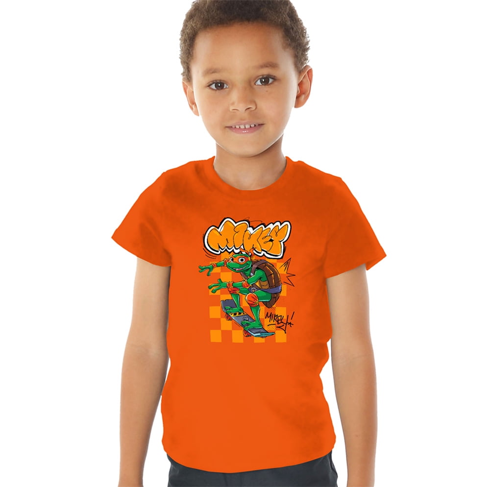 Tales of the Teenage Mutant Ninja Turtles Mikey Skateboard Kids T Shirt ...