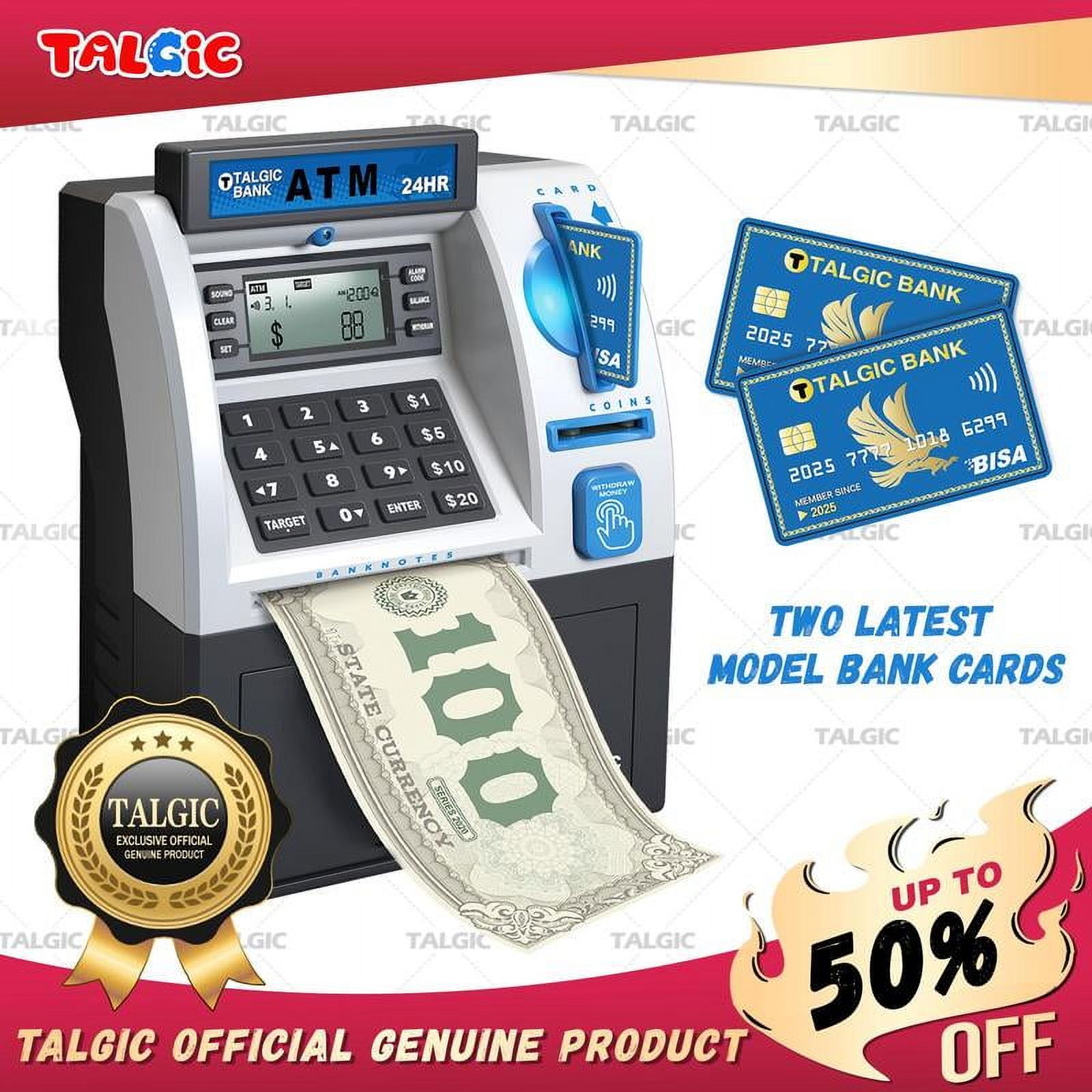 Talgic Kids Piggy Bank ATM Toy, a fun, interactive way to teach kids ...