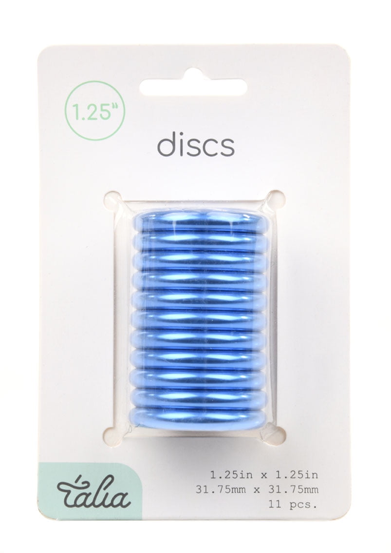 Talia Discbound Discs, Metallic, 11pk (Metallic Blue, 1.25inch ...