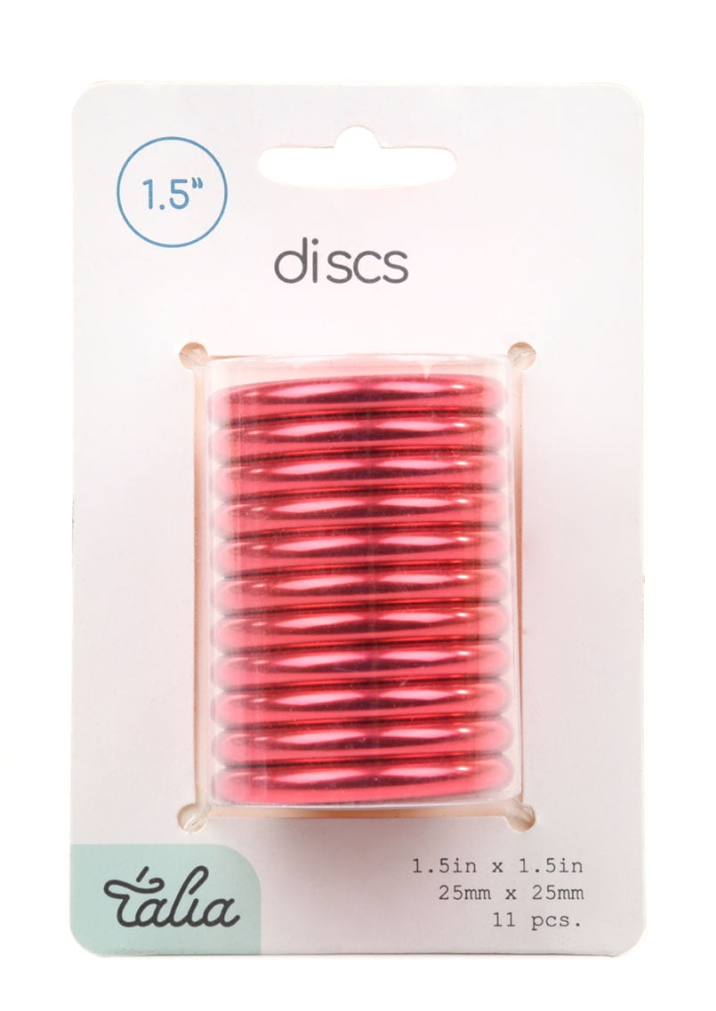 Talia Discbound Discs, Metallic, 11pk (Metallic Red, 1.5inch (200 Pages ...