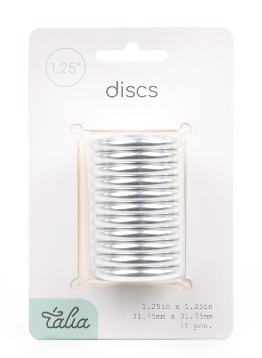 Talia Discbound Discs, 11pk, Metallic Silver, 1.25inch, 175pages ...