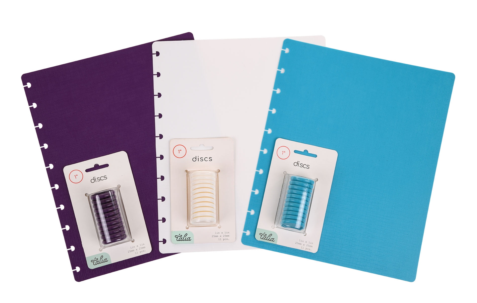 Talia Discbound Discs and Covers 3pk, Set 1 (Strong Purple, White ...