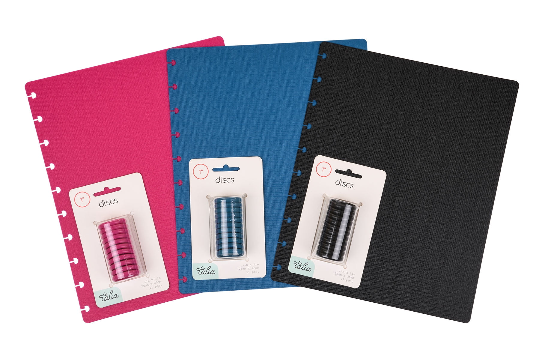 Talia Discbound Discs and Covers 3pk, Set 3 (Black, Blue, 90's Pink ...