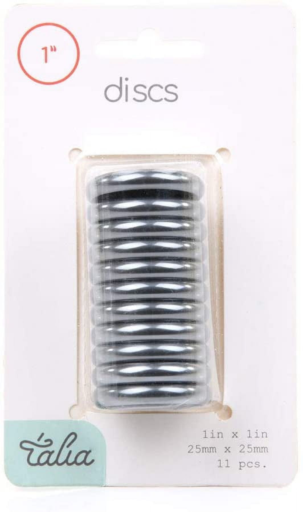 Talia Discbound Metallic Discs-(6779), 11pk Metallic Grey, 1inch ...