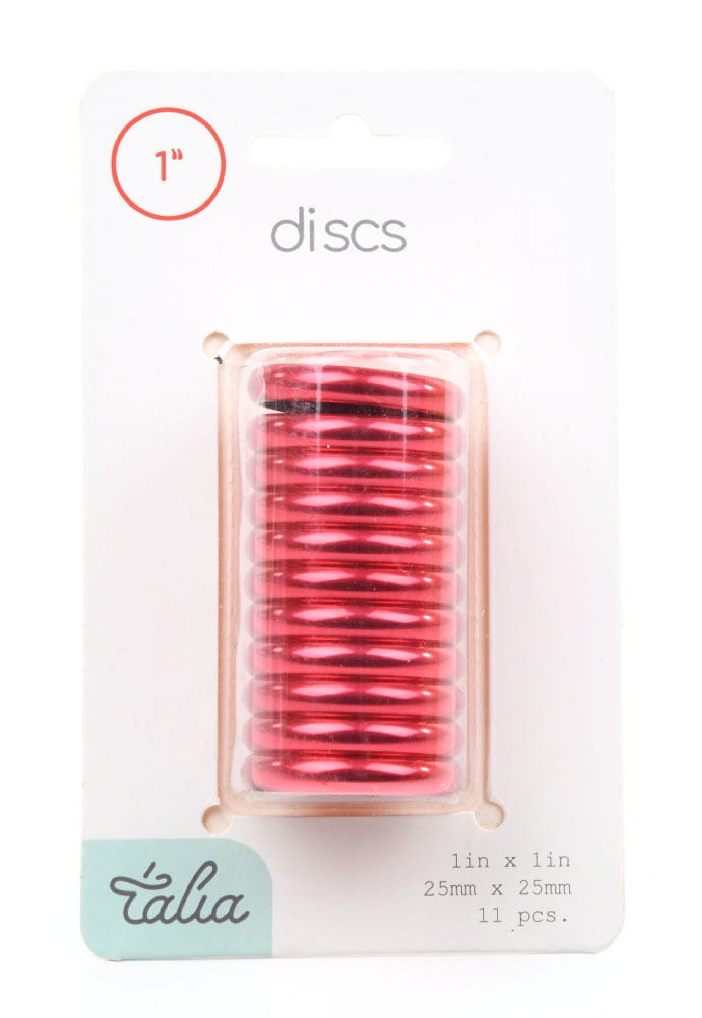 Talia Discbound Metallic Discs-(6782), 11pk Metallic Red, 1inch ...