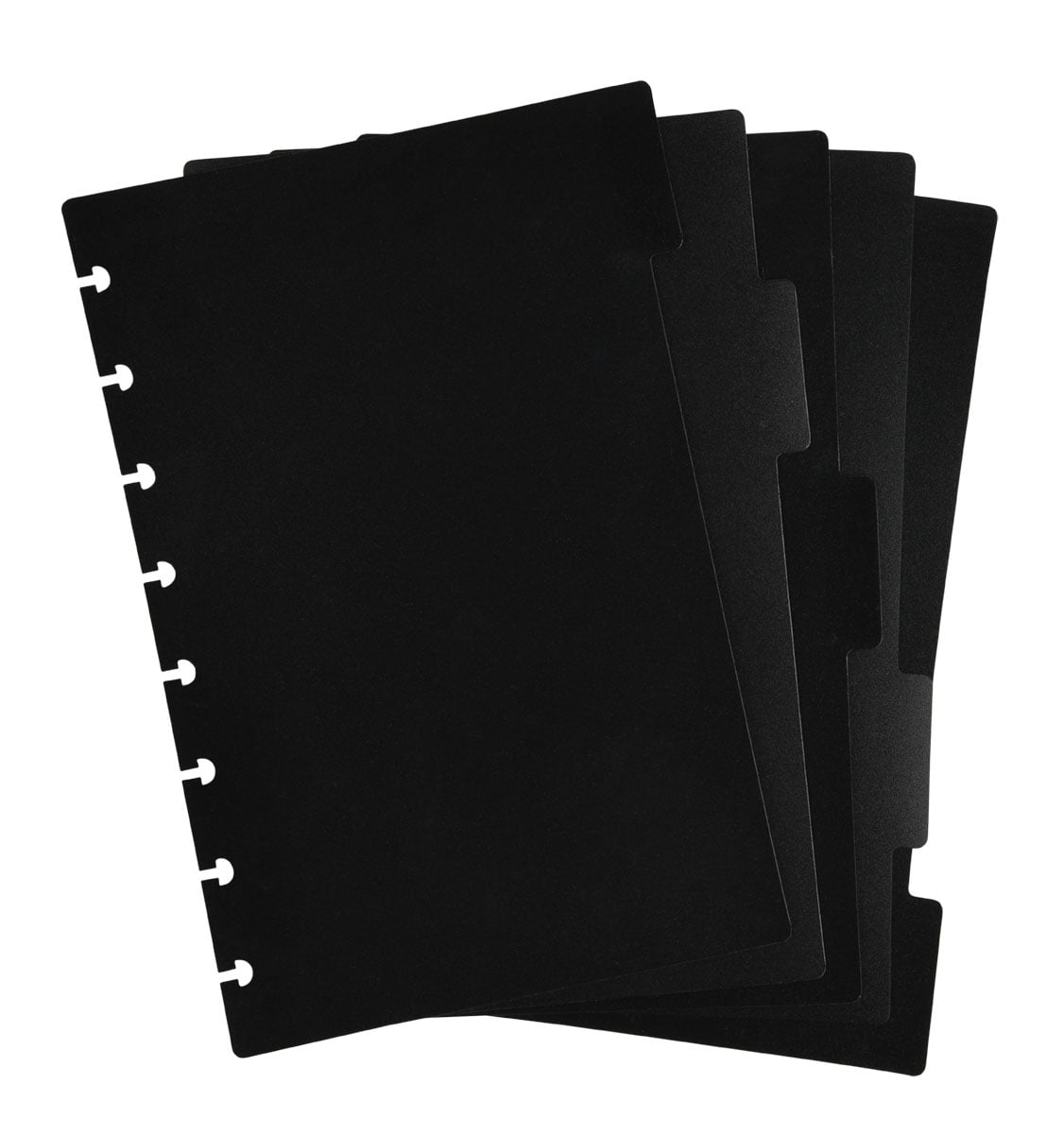 Talia Discbound Notebook Dividers - (5 Tab Black, Junior Dividers ...