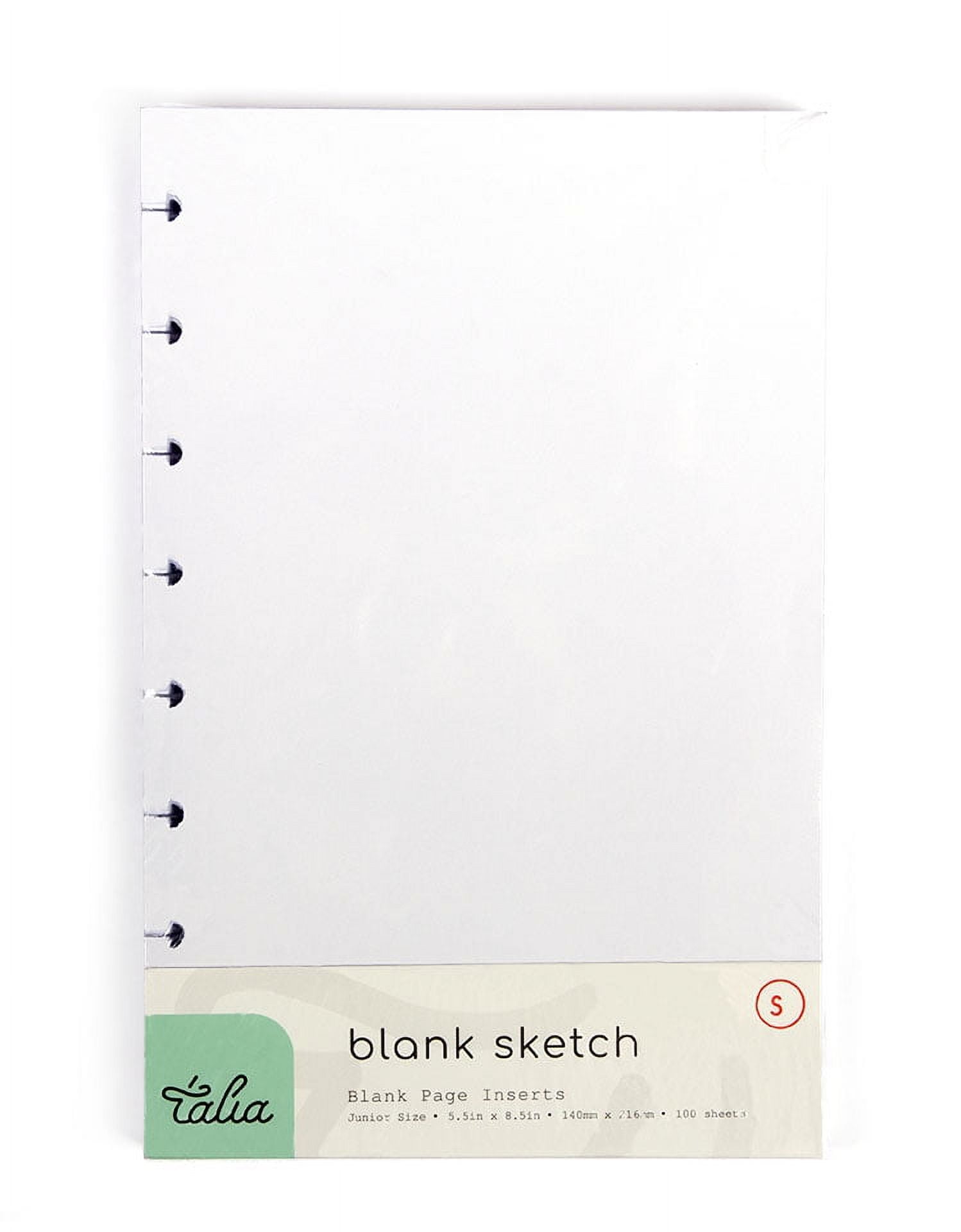 Talia Discbound Notebook Refills, Junior Size, Blank Pages, 5.5in x 8 ...