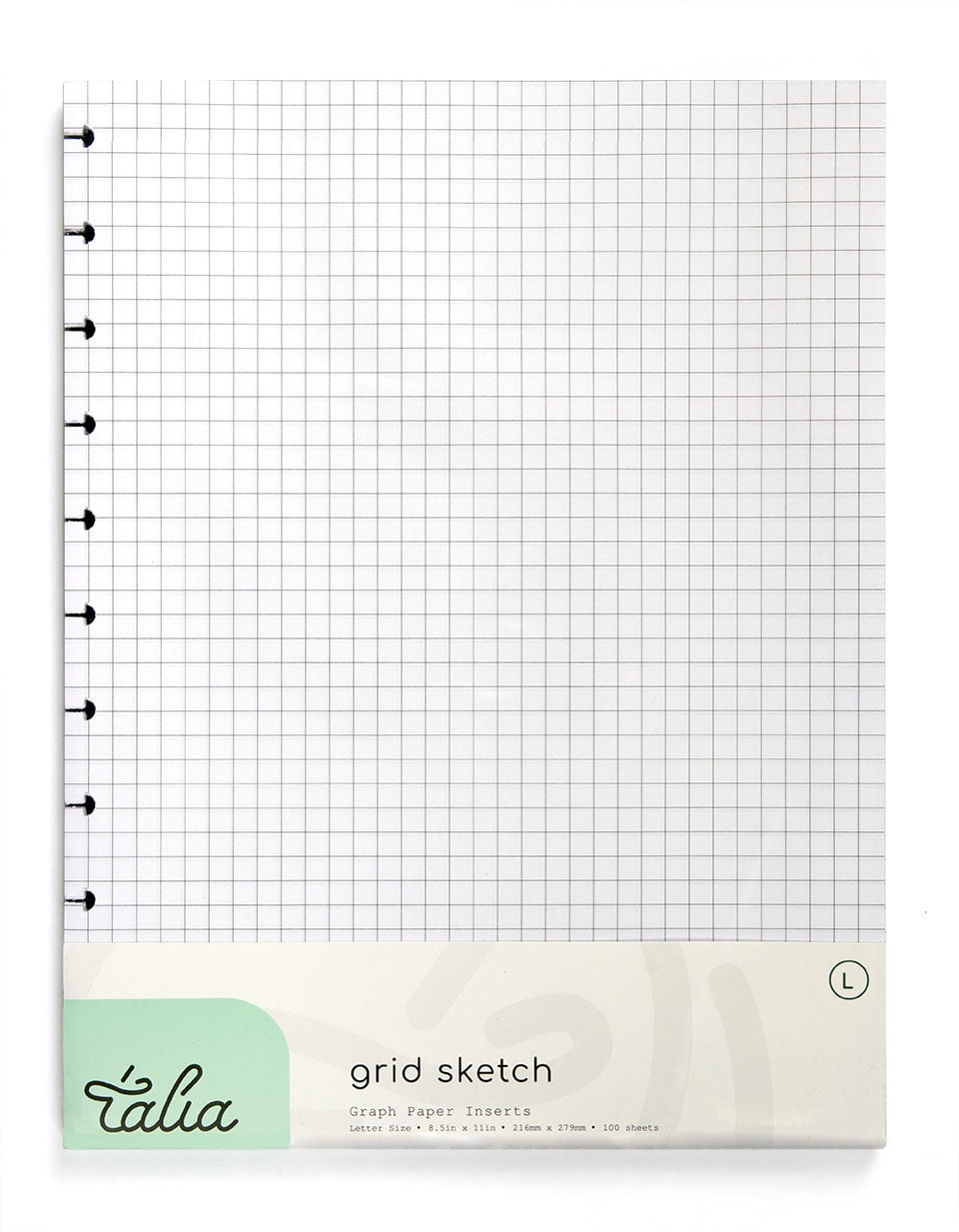 Talia Discbound Notebook Refills (Letter (8.5in x 11in), Grid Pages ...