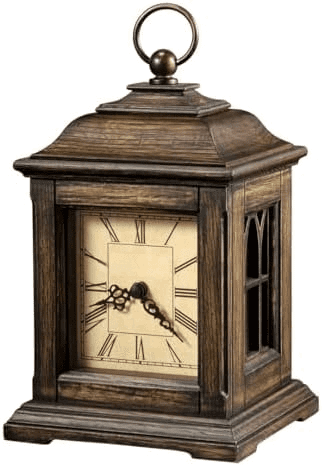 Talia Mantel Clock – Vintage Wooden Tabletop Timepiece with Quartz ...