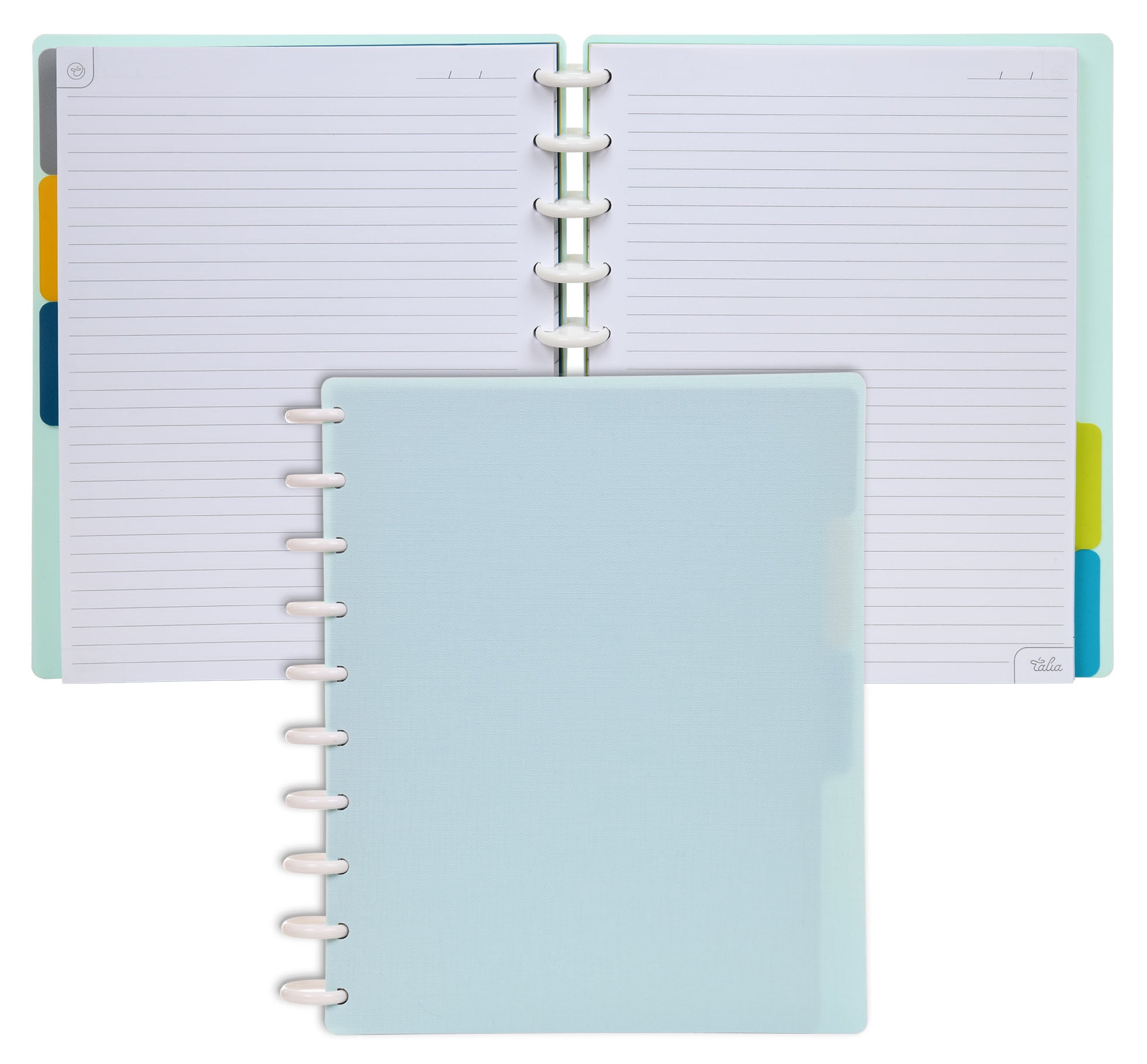 Talia Notebook Planner Customizable – 4118 (Summer Blue, Midsize (7.5in ...