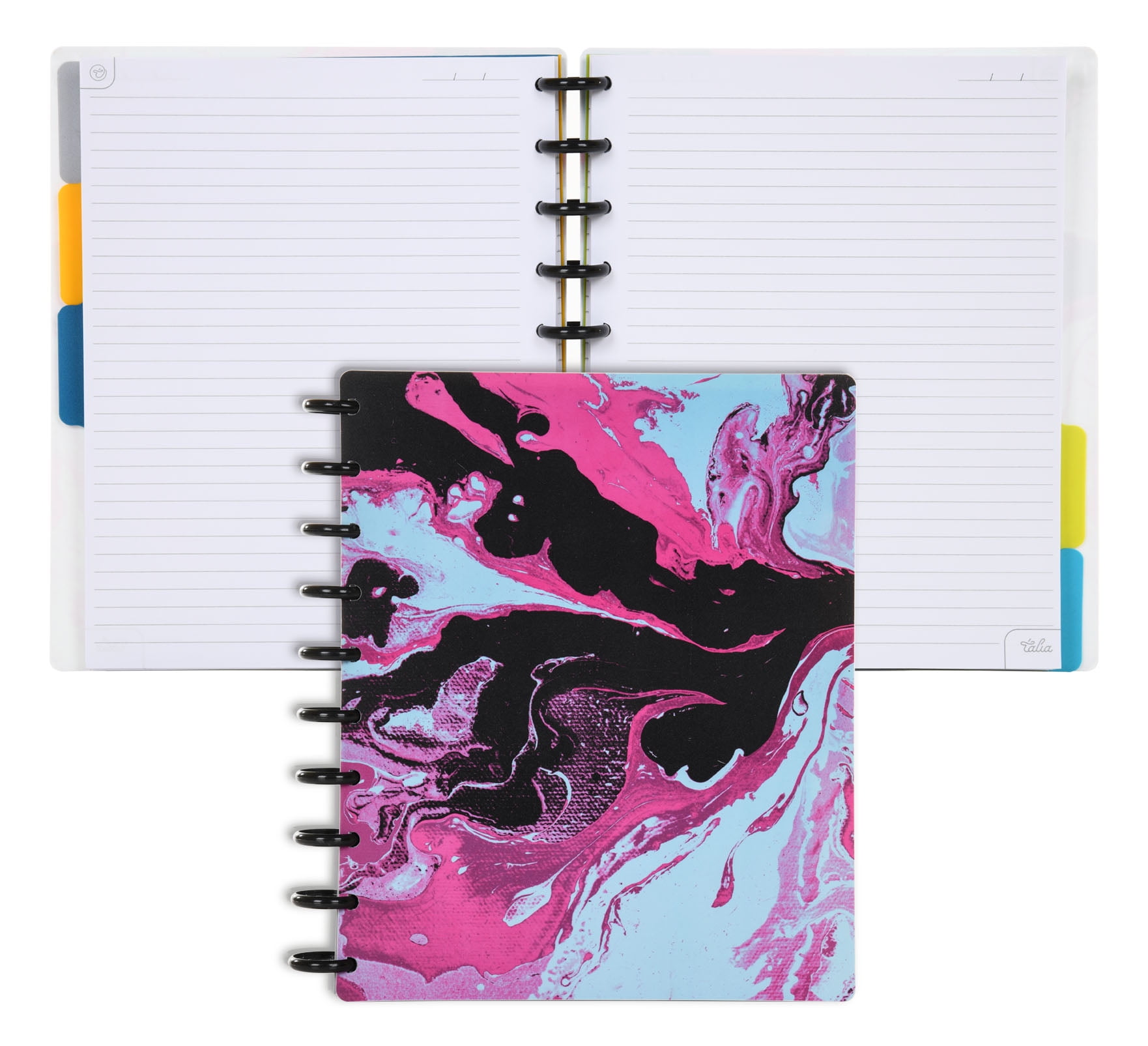 Talia Notebook Planner Customizable – 4134 (Marble Flow Taffy /Black ...