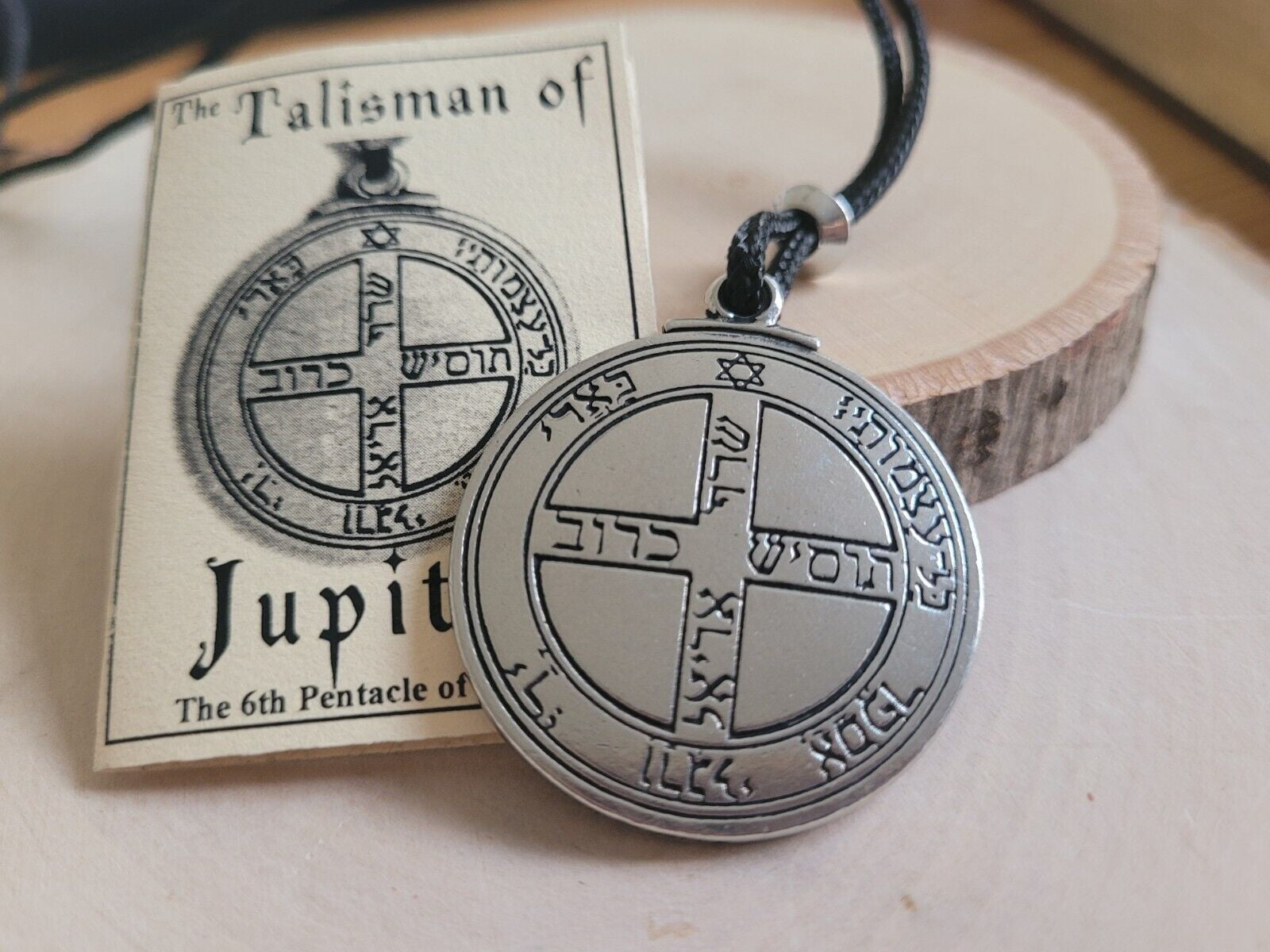 Talisman of Jupiter Pentacle Solomon Seal Good Luck Wealth 1.5" Pendant ...