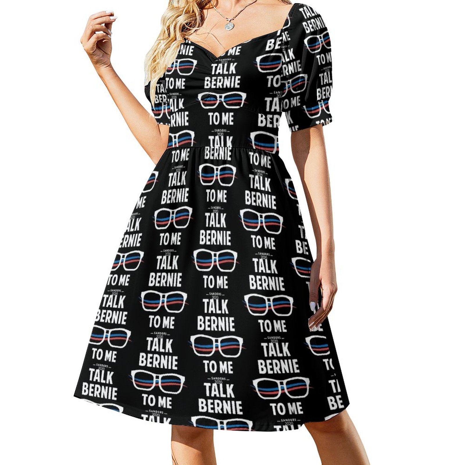 Talk Bernie to Me Funny Slogan Sleeveless Dress birthday dress for ...