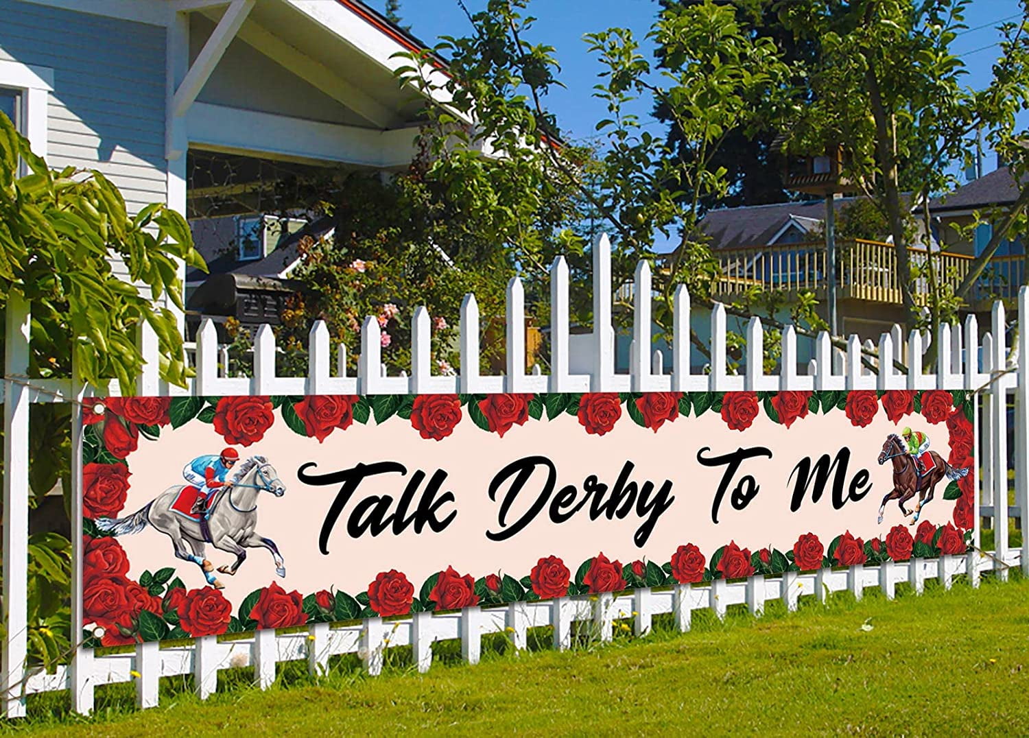 Talk Derby To Me Outdoor Banner Churchill Downs Kentucky Derby Party ...