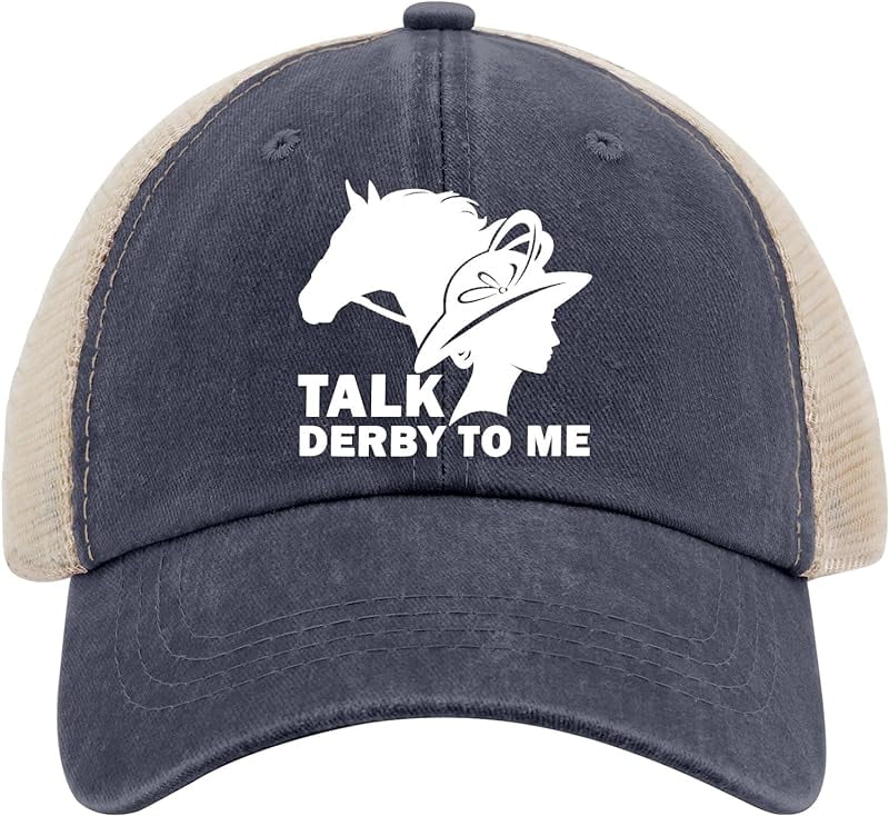 Talk Derby to Me Golf Hat Blue Hat AllBlack Mens Beach Hat Gifts for ...