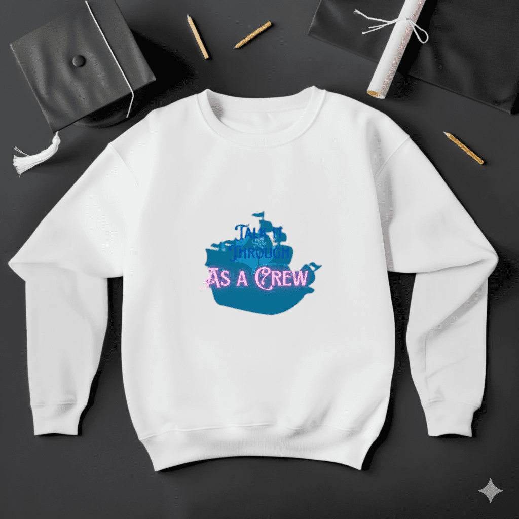Talk It Through As A Crew Funny Teamwork Motivational Quote Sweatshirt ...