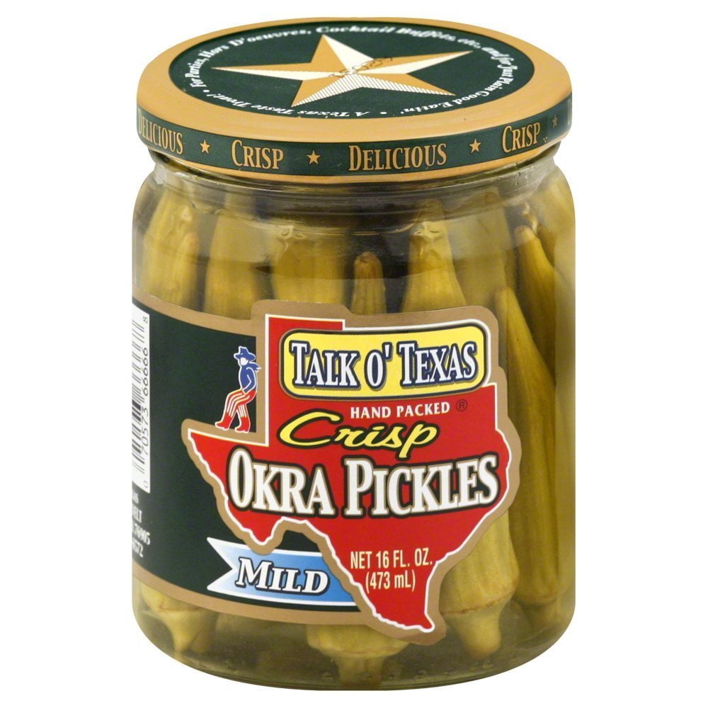 Talk O Texas Okra Mild Pickles, 16 oz (Pack of 3) - Walmart.com