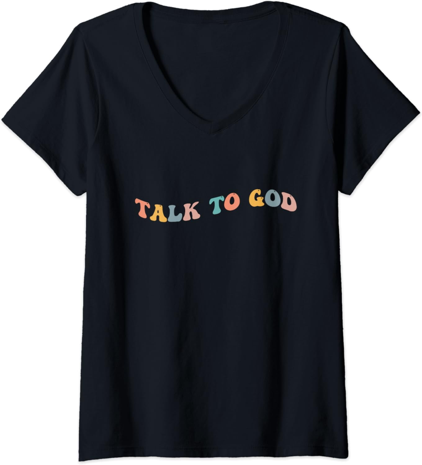 Talk To God Prayer Praying Christian Pray Jesus Cross Faith V-Neck T ...