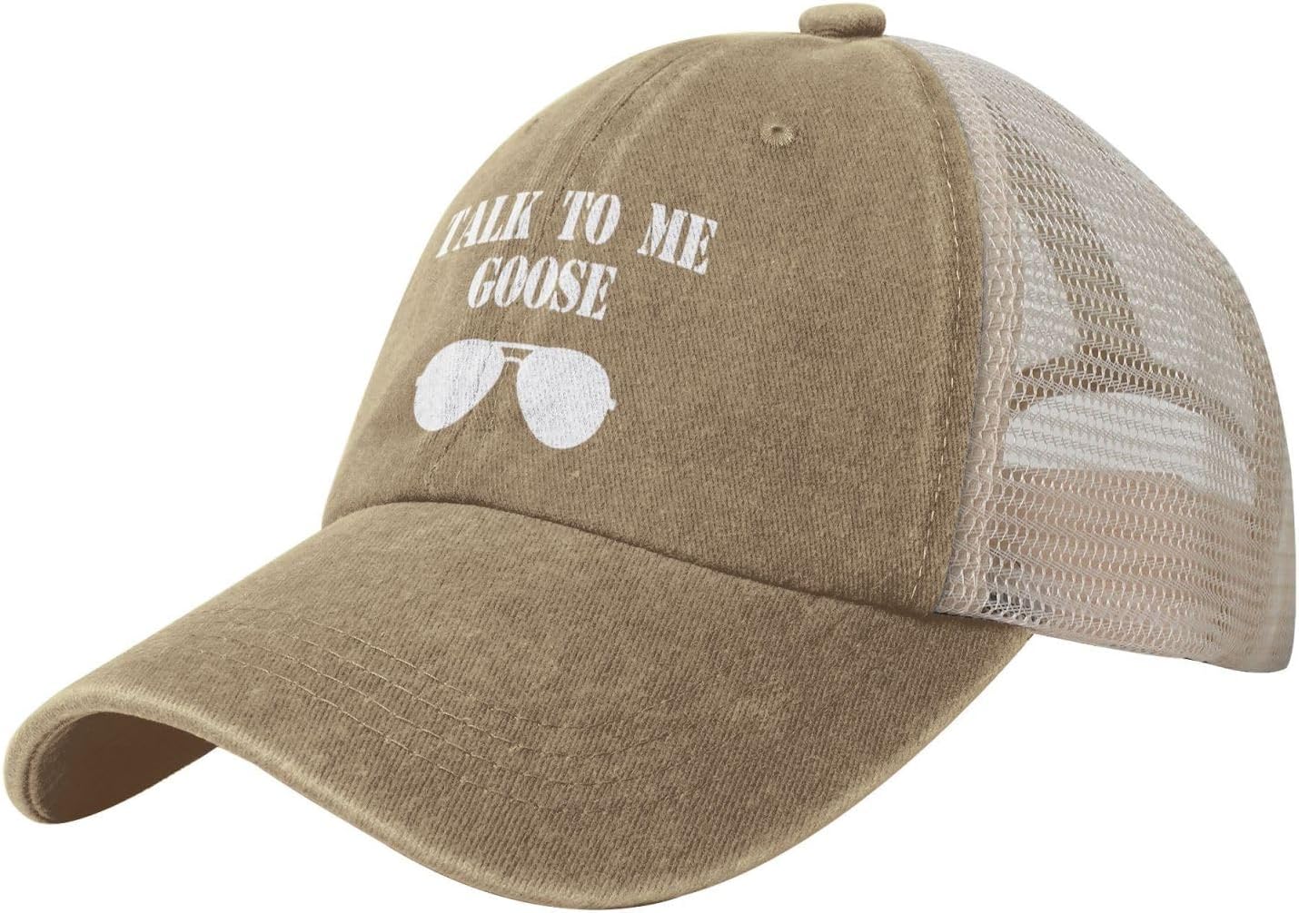Talk to Me Goose Outdoor Washed Denim Mesh Hat Denim Baseball Cap ...