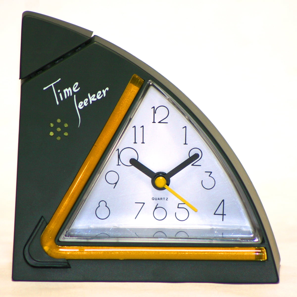 Talking Alarm Clock Triangular Grey and White Activated by Whistle or ...