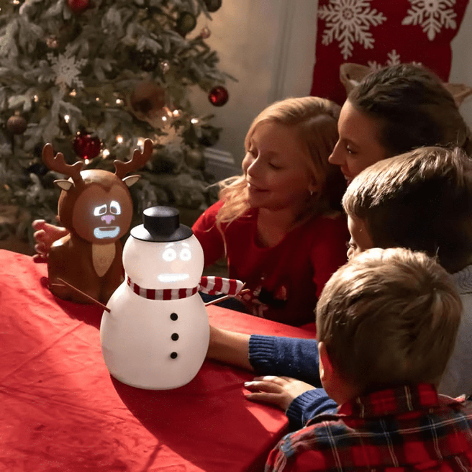 Talking Animated Blink Snowman with Built in Projector and Speaker ...