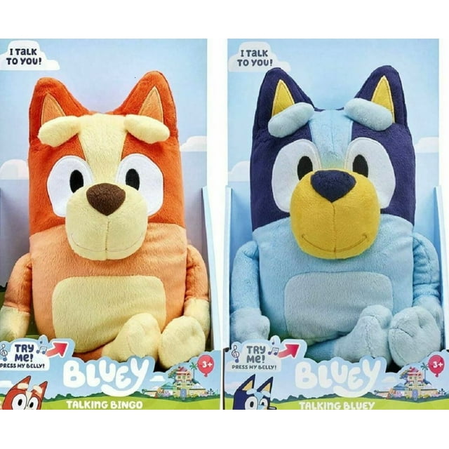 "Bluey & Bingo 12"" Talking Plush Set of 2, Singing Stuffed Character ...