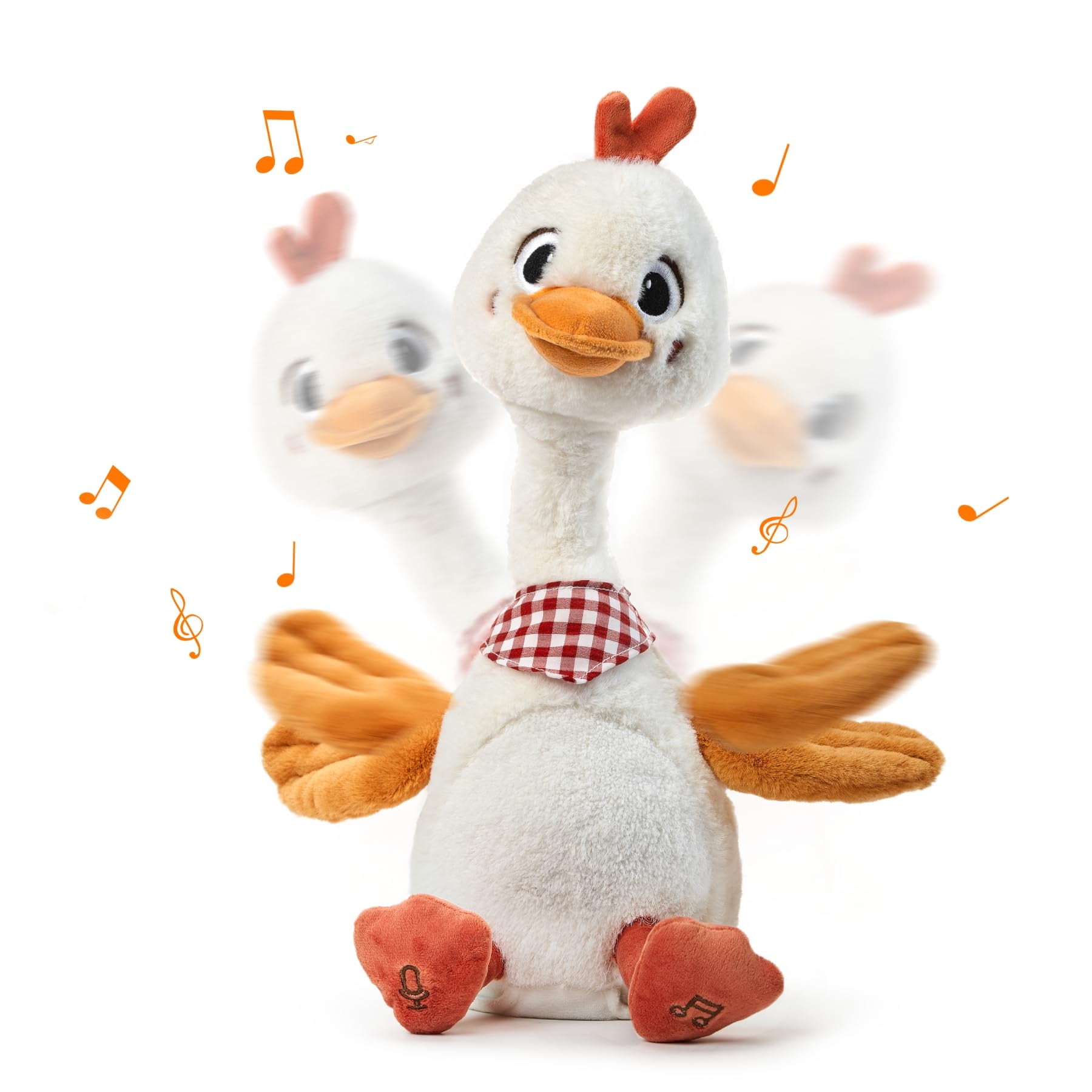 Talking Dancing Duck Toy - Soft Plush Electronic Pet with Twisting Neck ...