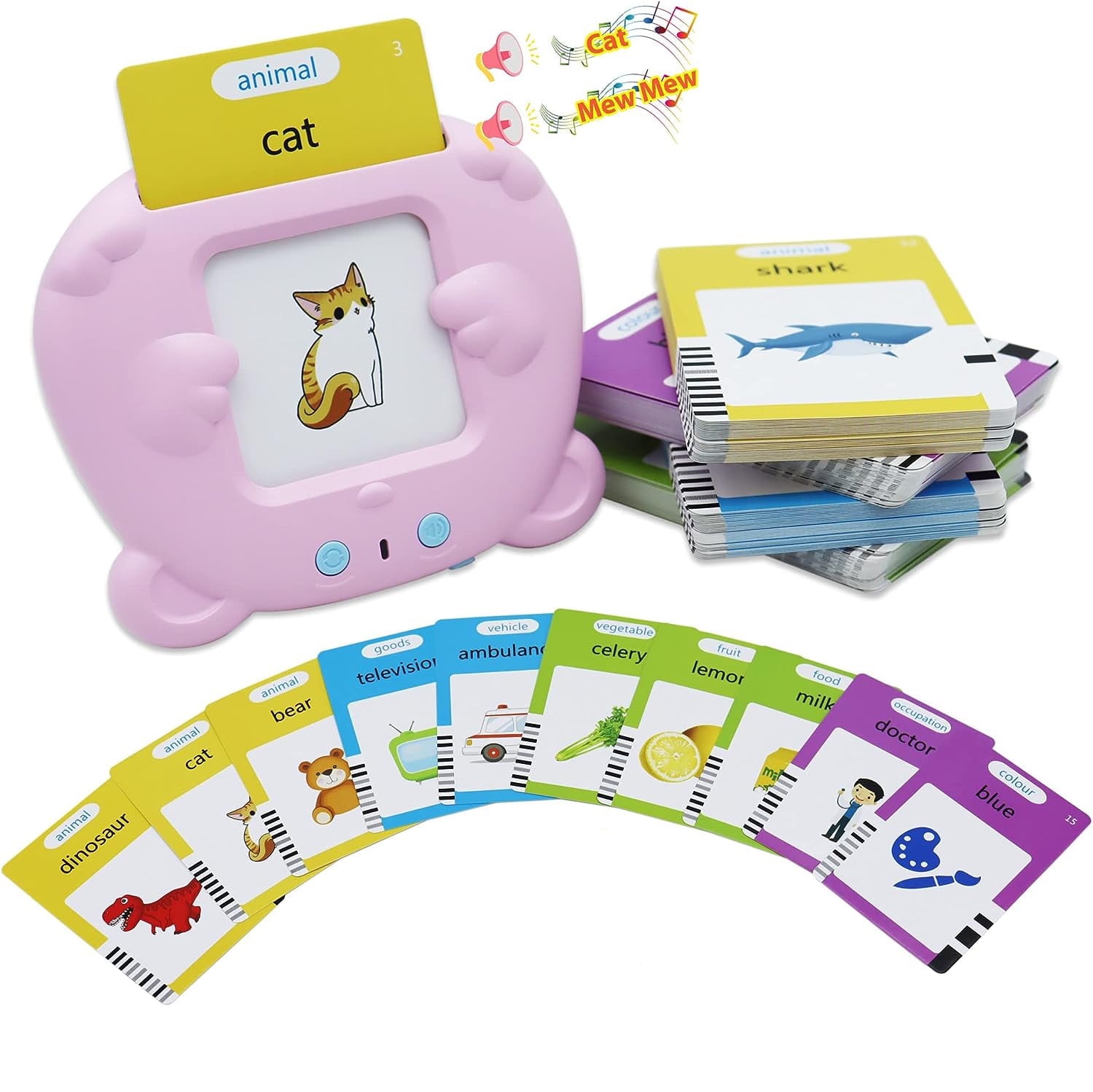 Talking Flash Cards with 224 Sight Words, Montessori Autism Speech ...