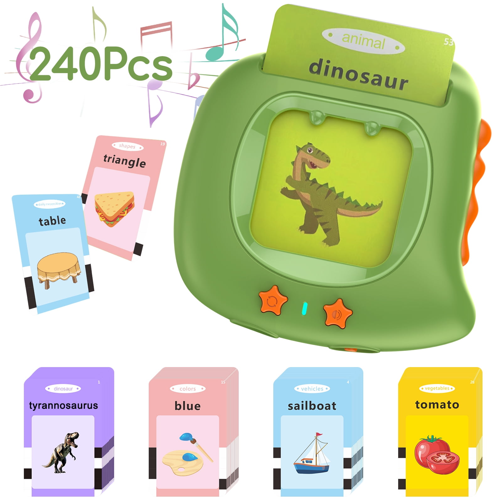 Talking Flash Cards with 240 Sight Words Toddler Toys Age 1 2 3 4 5 ...