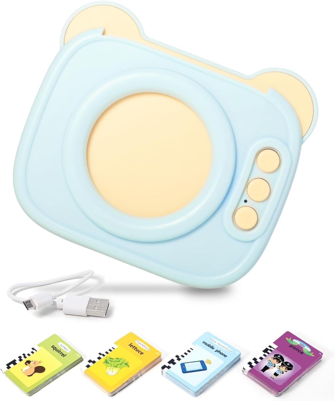 Talking Flash Cards Bear Autism Sensory Toys Learning Materials 112 ...