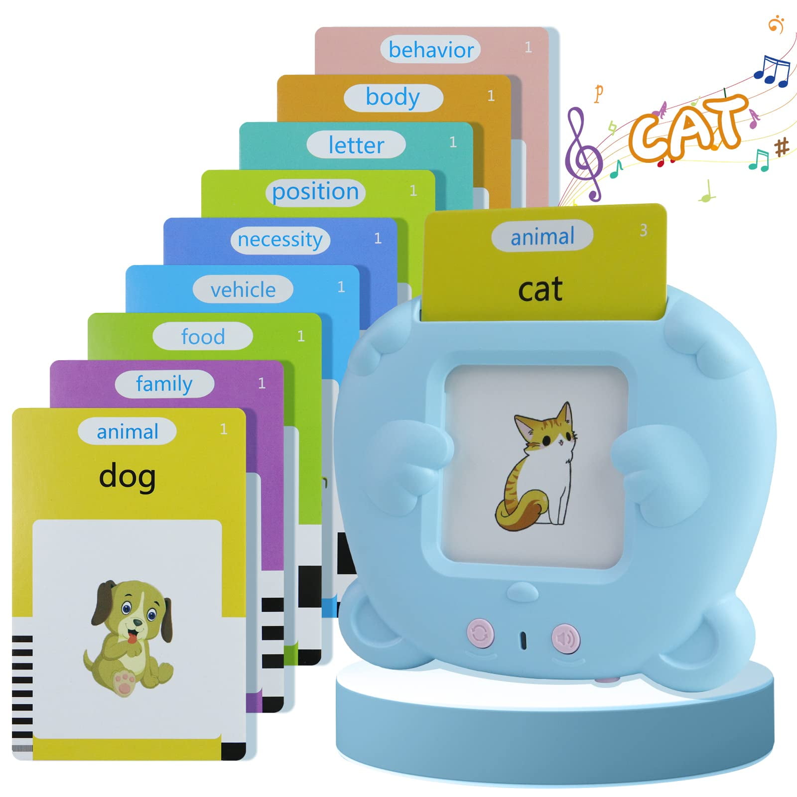 Talking Flash Cards Educational Toys,Toddler Toys for 2 3 4 5 Year Old ...