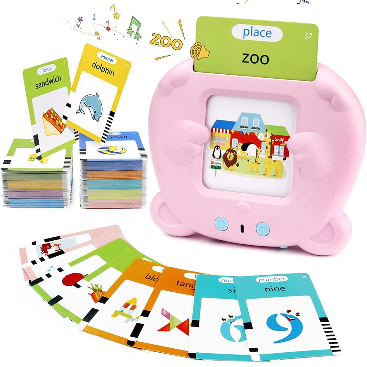Talking Flash Cards Learning Toys with 255Pcs Cards Educational Words ...