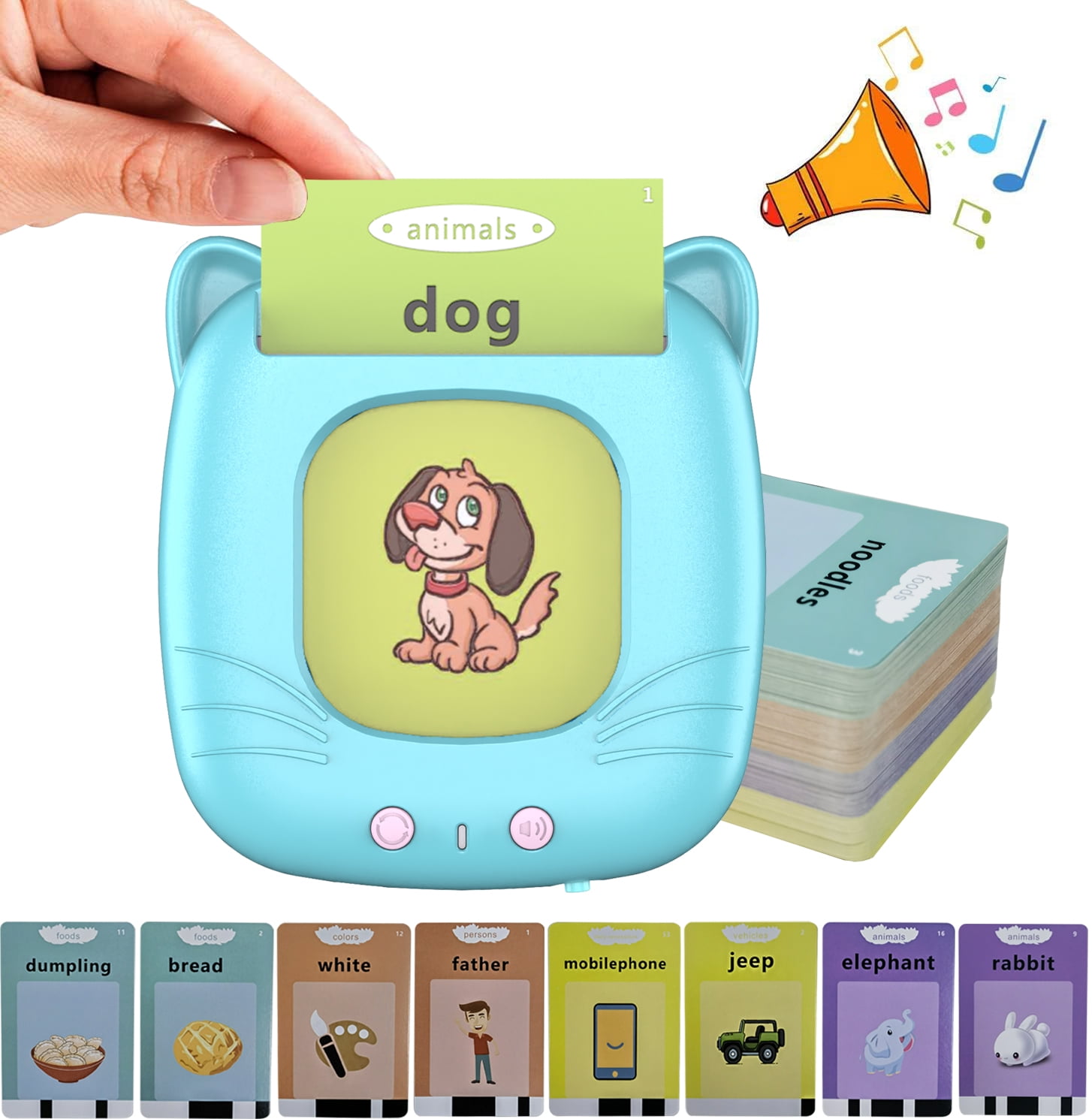 Talking Flash Cards Learning Toys for 2 3 4 5 Years Old Boys Girls ...