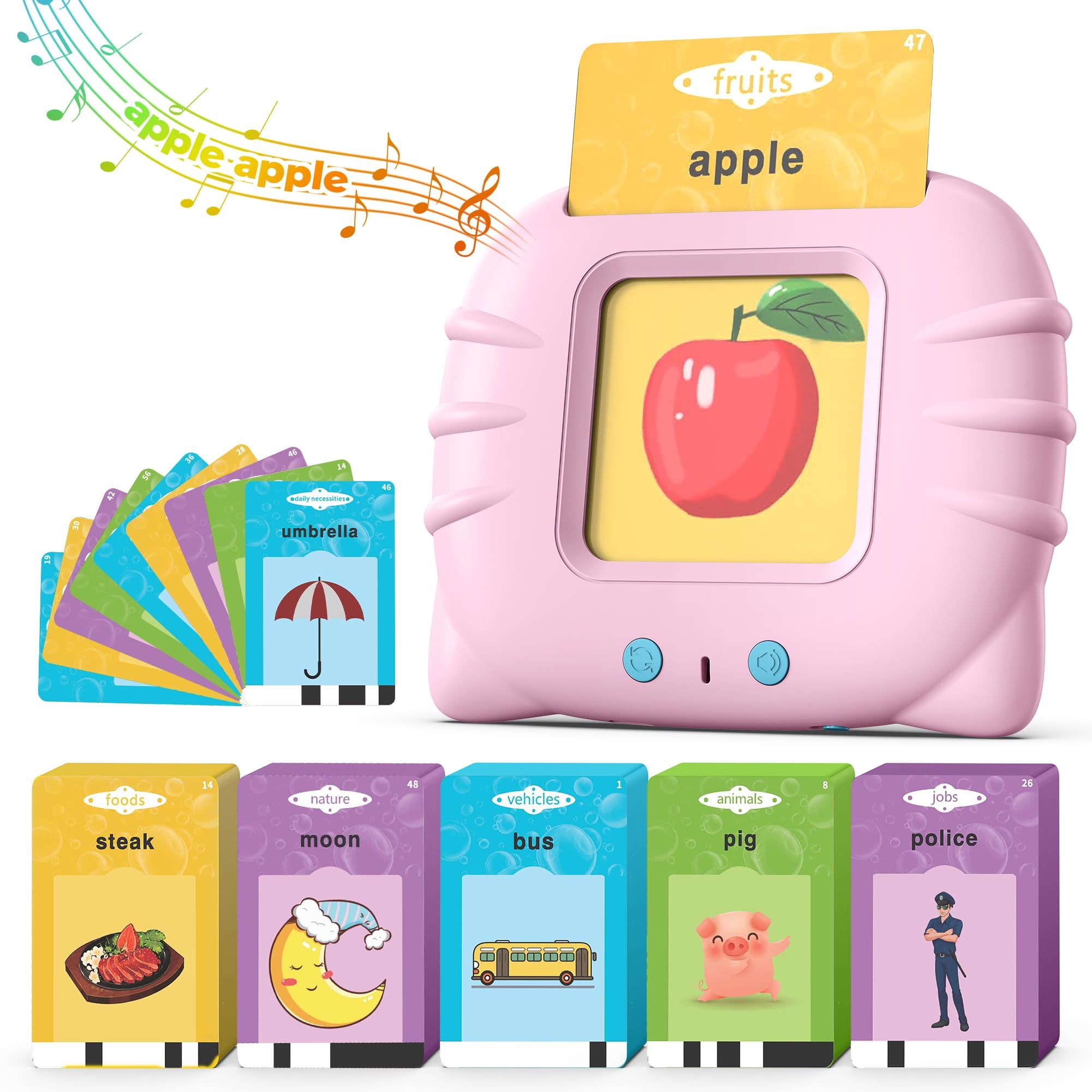 Talking Flash Cards for Toddler 1 2 3 4 Year Olds, Language Learning ...