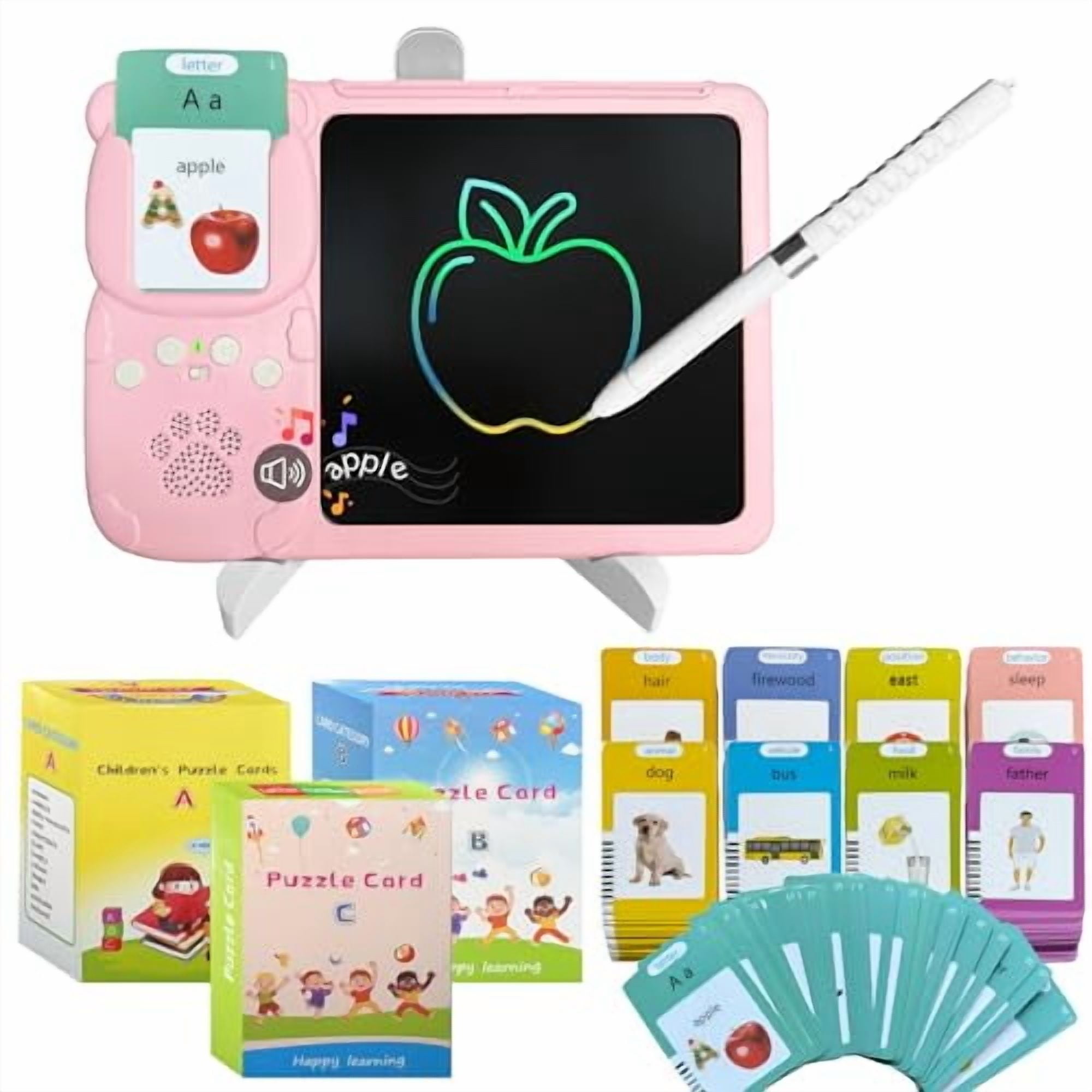 Talking Flash Cards for Toddlers - LCD Writing Tablet Kids - Drawing ...