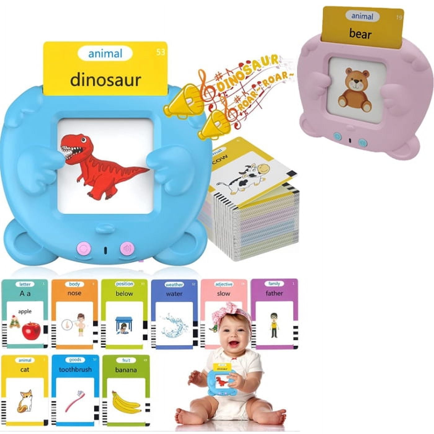 Talking Flash Cards with 255 Sight Words, Available on both sides ...